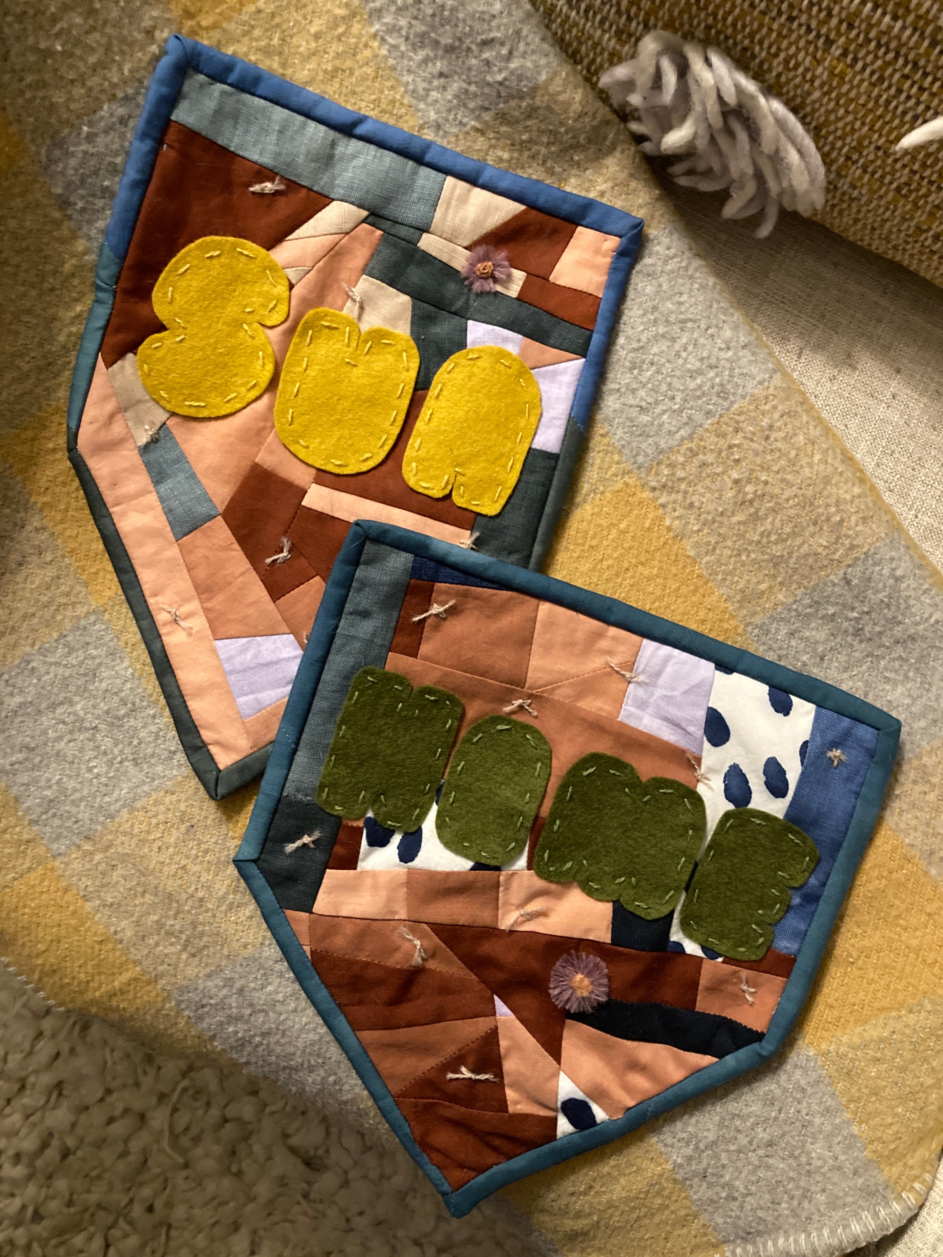Handmade Quilt Wall Banner – Sun and Home Quilted Flags | The Roaring Run